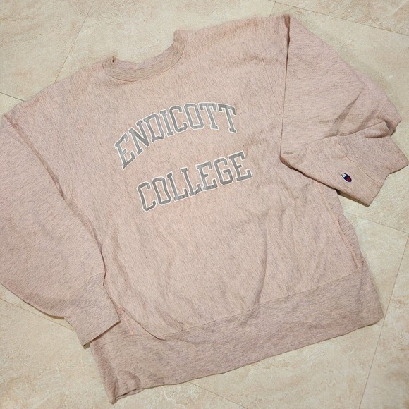 Champion | Shirts | Vtg 8s Endicott College Champion Reverse Weave ...